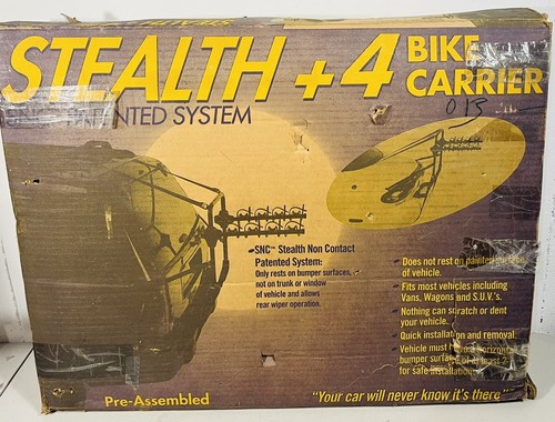 Stealth +4 Bike Carrier For Bumper Vans Stations Wagons Cars SUVs ...