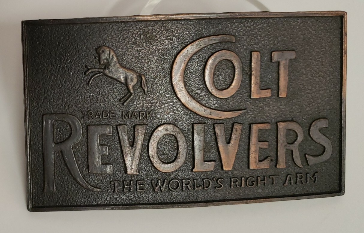 1970s Colt Revolvers The World's Right Arm Solid Brass Belt Buckle ...