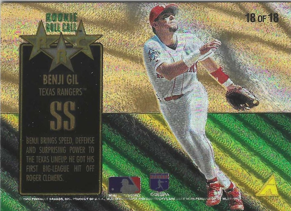 BENJI GIL 1995 ZENITH ROOKIE ROLL CALL #18 TEXAS RANGERS | eBay