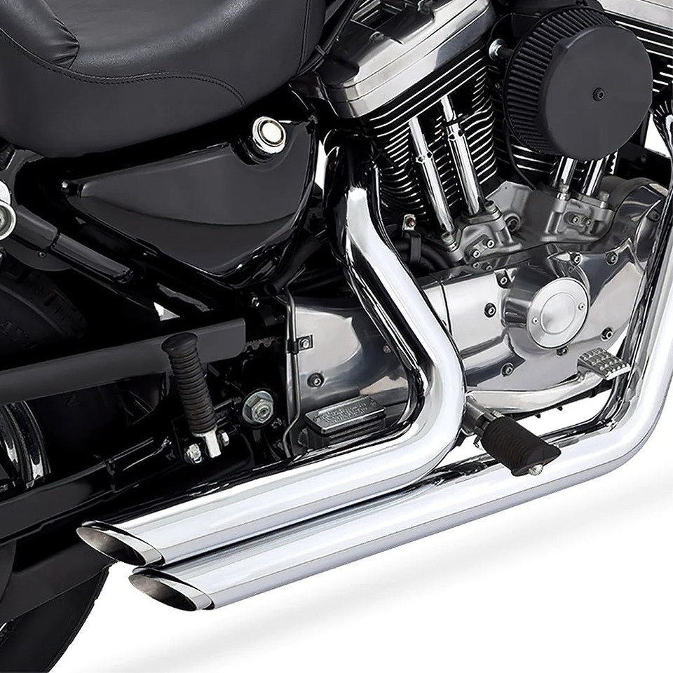 Staggered Shortshot Exhaust Pipes Fit For Harley Sportster Iron 883 ...