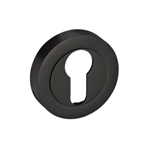 Euro Profile Cylinder escutcheon Pair in Matte Black | Euro Profile ...
