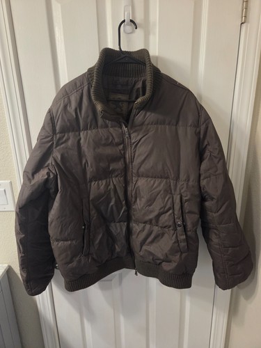 express puffer jacket olive green mens size xl #S93 | eBay