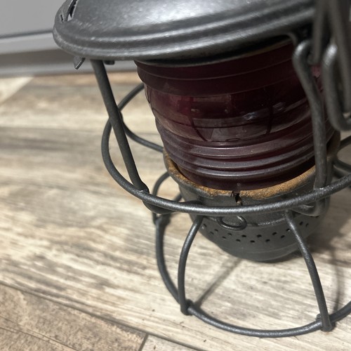 Railroad Lantern Train Lamp Ruby Red Globe | eBay