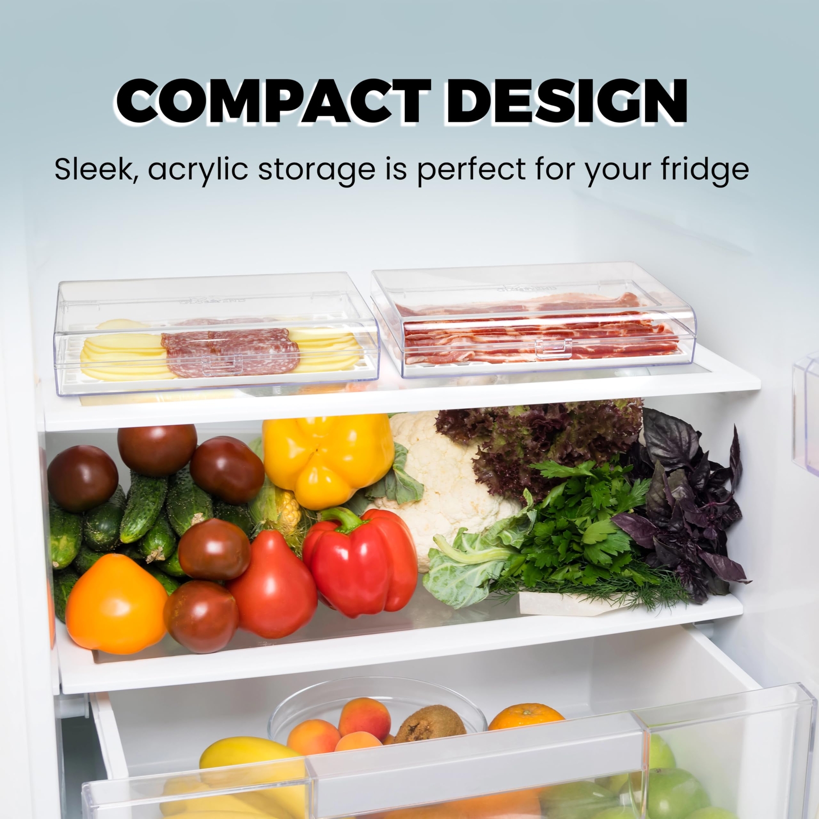 Bacon Keeper Storage Container With Tong Deli Meat Storage Container ...