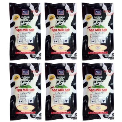 6x 50g. YOKO SCRUB SPA MILK SALT, WHITENING, REMOVES DIRT DEPOSIT and ...