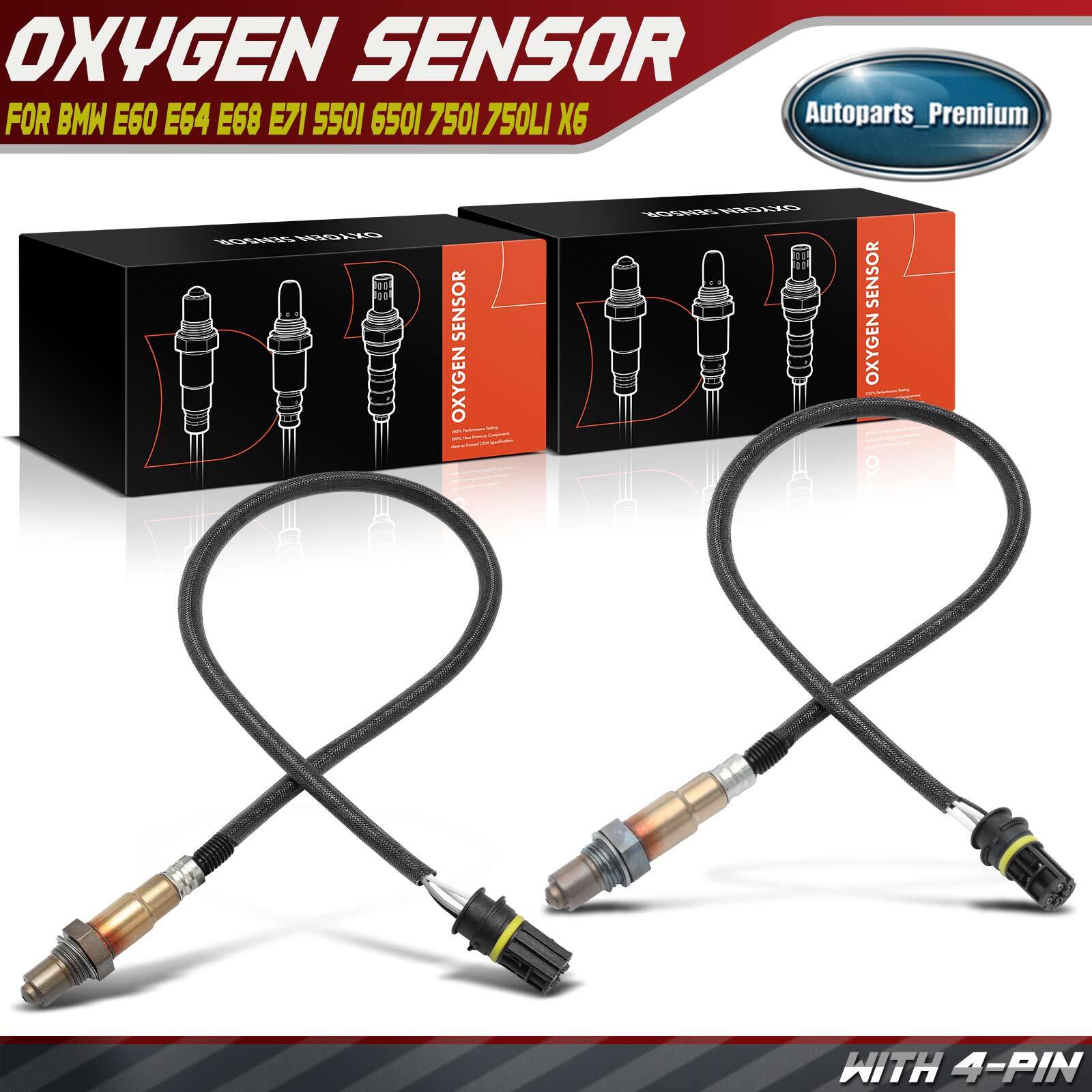2x O2 Oxygen Sensors for BMW 550i 650i 06-10 750i 750Li 06-08 X6 2014 ...