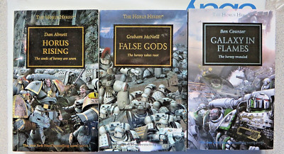 The Horus Heresy book lot Galaxy in Flames Horus Rising False Gods p/b ...