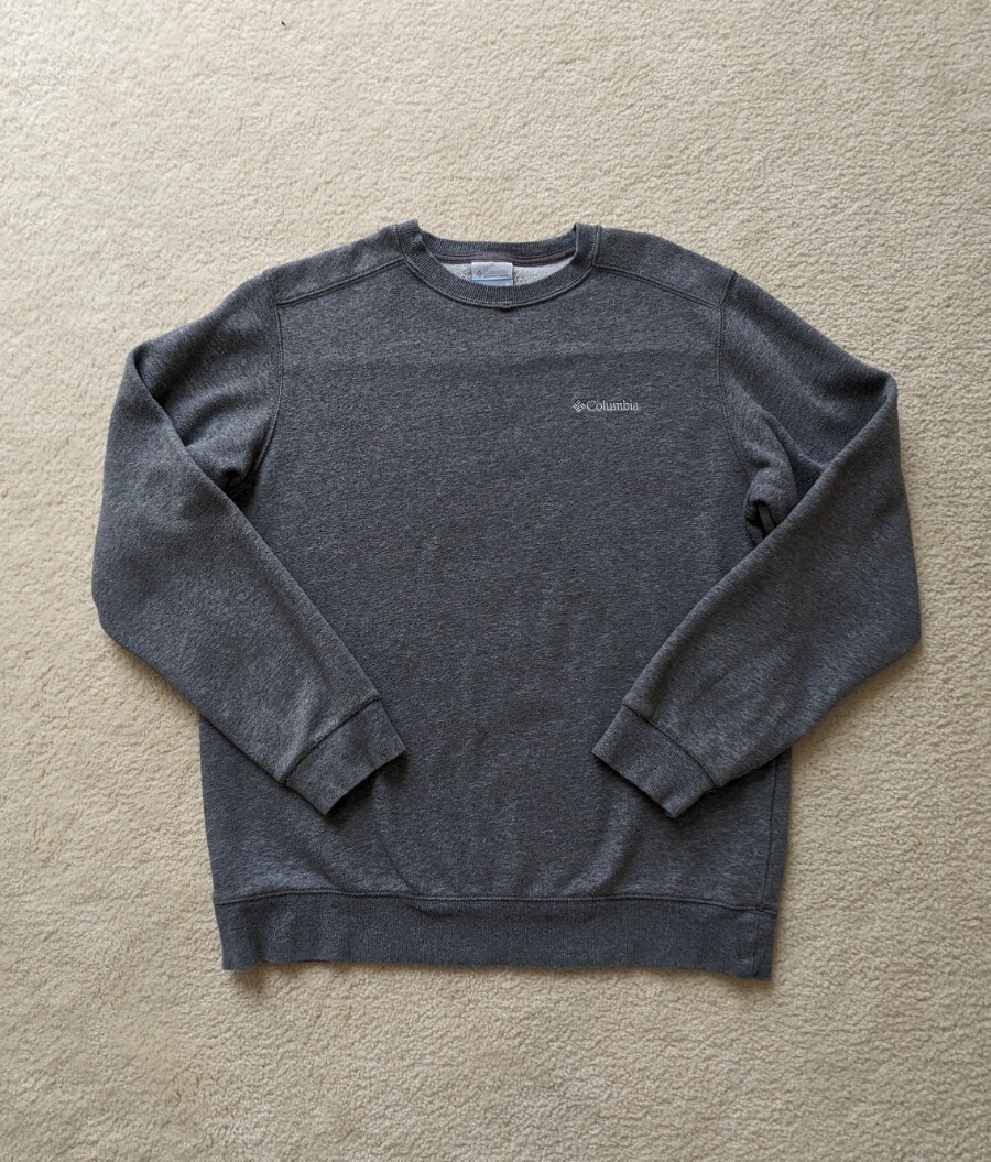 Columbia Men's Heathered Gray Crewneck Sweatshirt - Size Medium | eBay