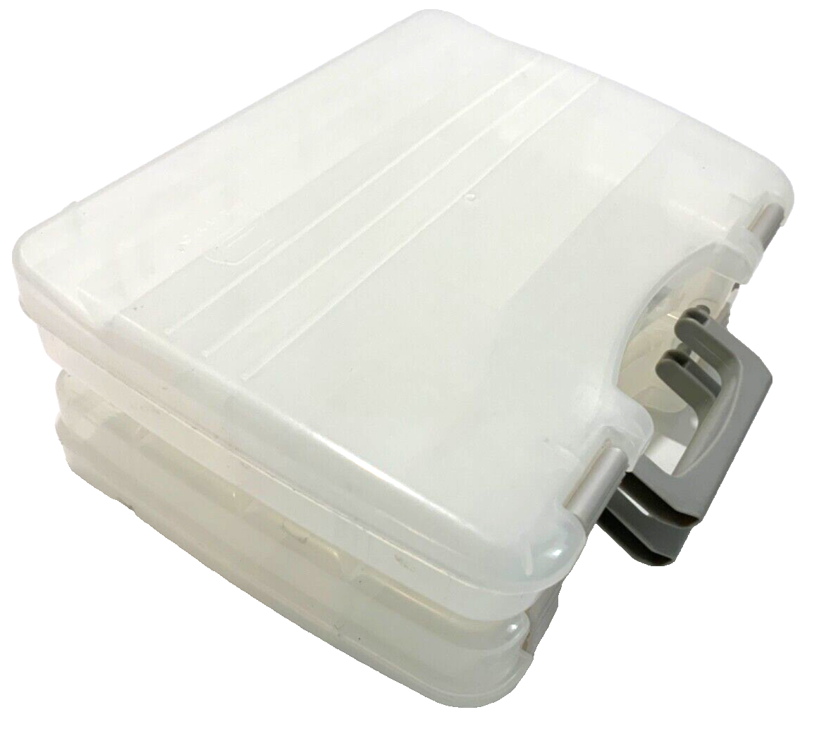 PLANO Clear Plastic Craft Hobby Collector Organizer Boxes Dividers ...