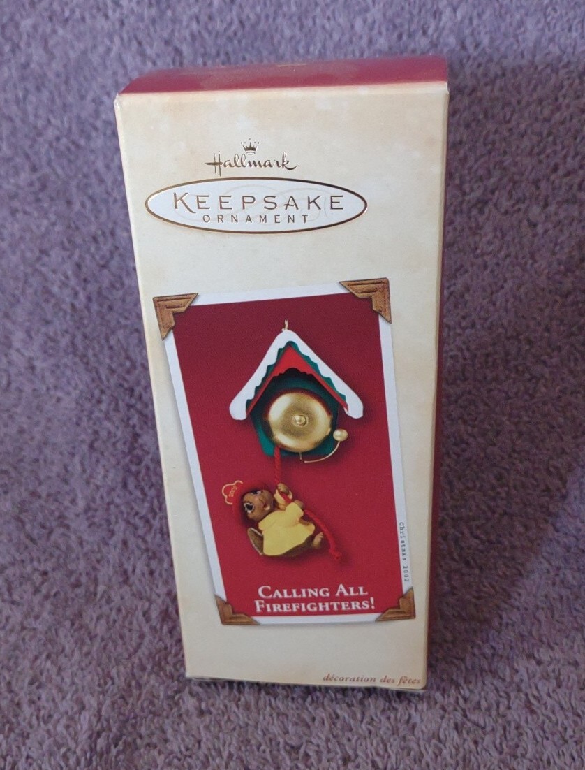 CALLING ALL FIREFIGHTERS Chipmunk Hallmark Christmas Keepsake Ornament ...