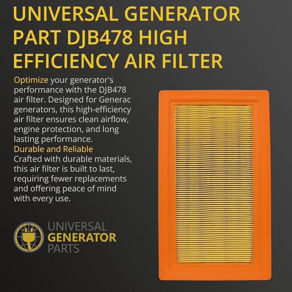 UGP Air filter replacement 10KW - 26KW for Generac 0J8478S & 0J8478 ...