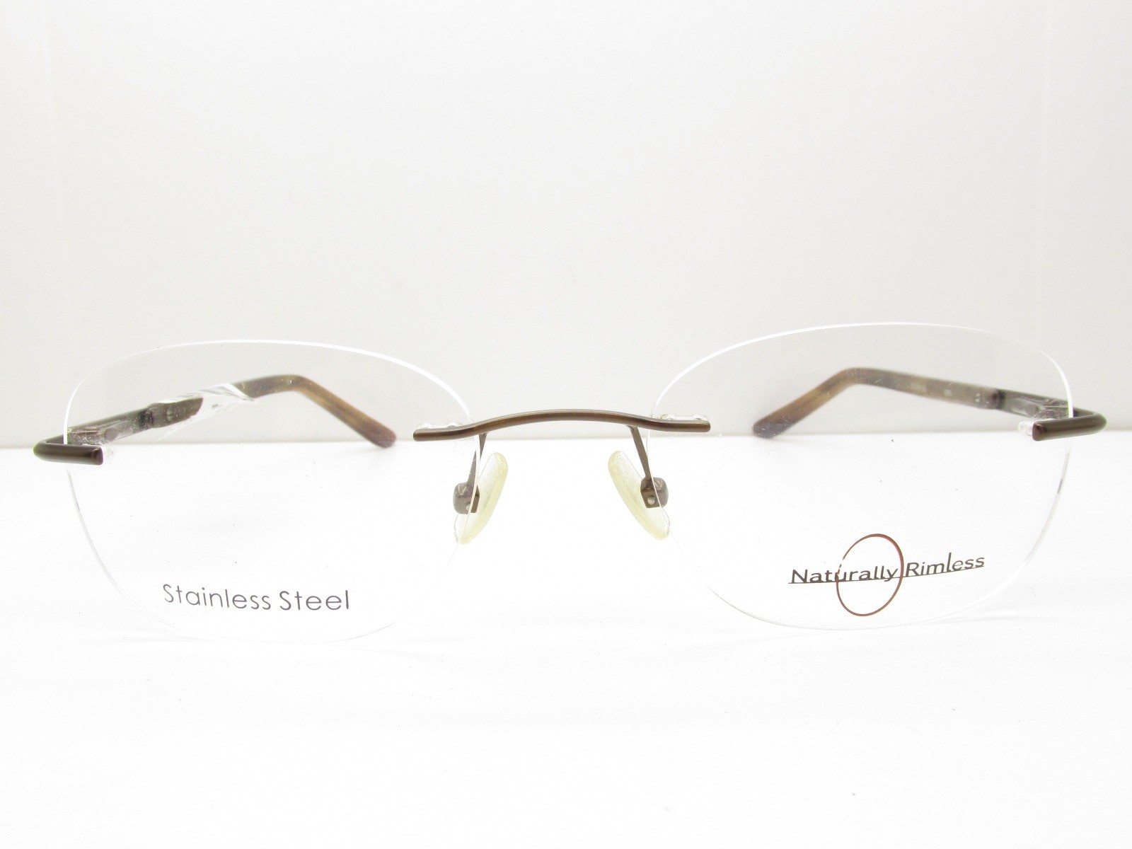 New NATURALLY RIMLESS NR 346 SPORT EYEGLASSES FRAMES stainless 52-19 ...