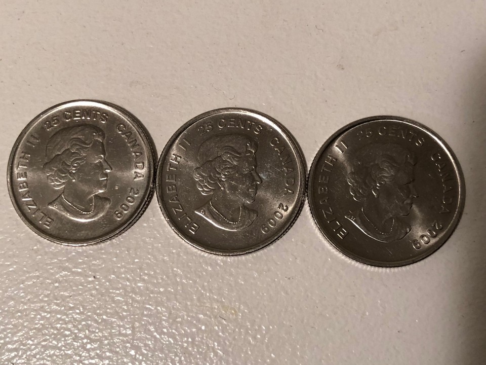 2009 2010 Canada Vancouver Olympic Moments 9 colored Quarters 25 cent ...