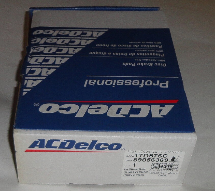 ACDelco Pro 17D576C Ceramic Disc Brake Pad Set - Front | eBay
