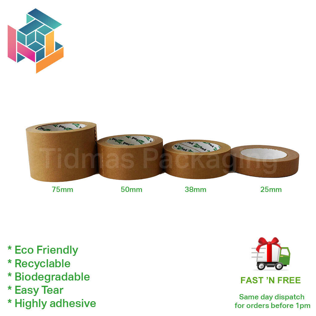 25mm 38mm 50mm 75mm Eco Kraft Paper Picture Framing Backing Tape Self ...