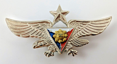 Philippine Air Force PAF Senior Pilot Wings Pin Badge in Silver | eBay