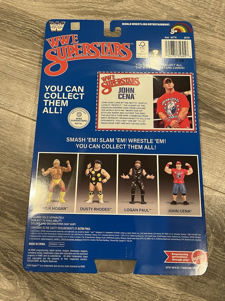 WWE LJN Superstars John Cena Figure 2025 Target Toy Blue | eBay