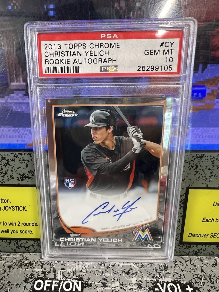 2013 Topps Chrome Christian Yelich #CY Rookie Autograph RC Auto PSA 10 ...