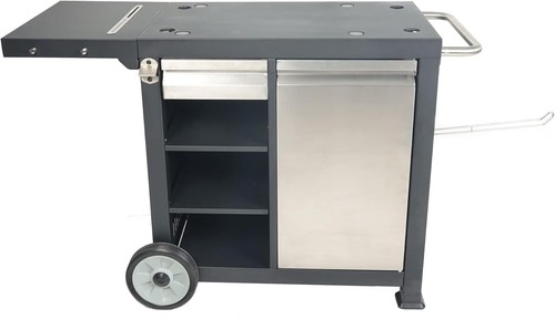 Razor Universal Rolling Prep Cart for Griddles & Grills, with Shelves ...