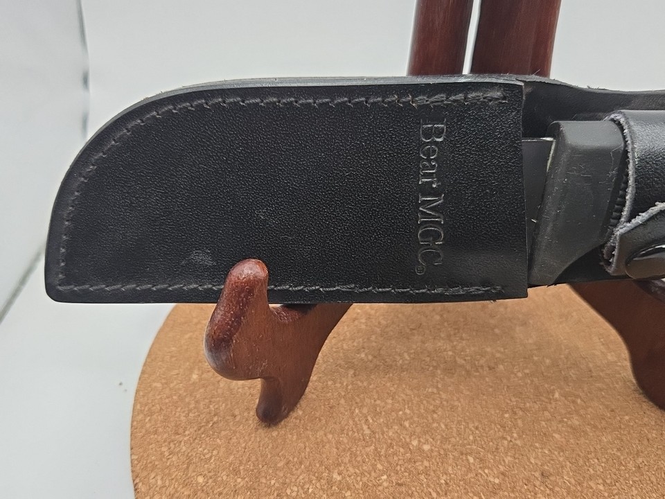 Bear MGC 4” Fixed Blade Hunting Knife W Leather Sheath By Bear MGC USA ...
