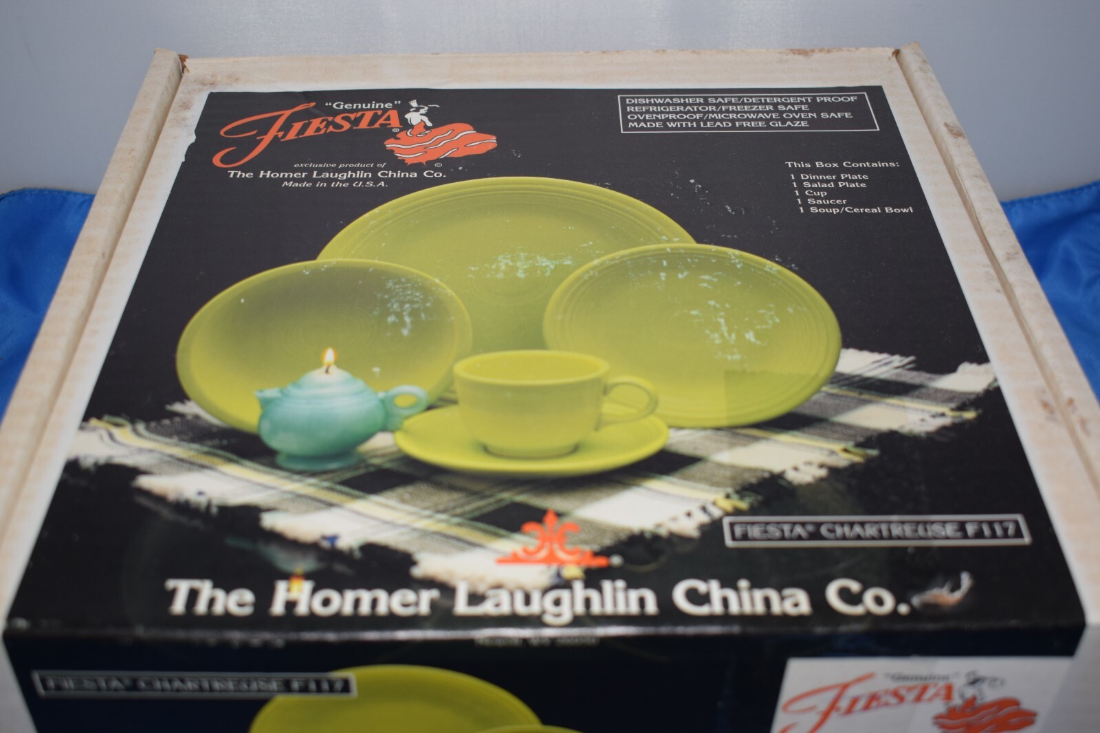 NEW Fiestaware Chartreuse 5 Piece Place Setting Fiesta Retired Dish Set ...