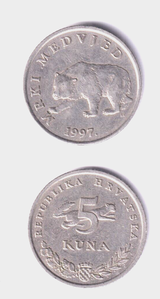 Hrvatska - Croatia 5 kuna 1997 / kune 5 | eBay