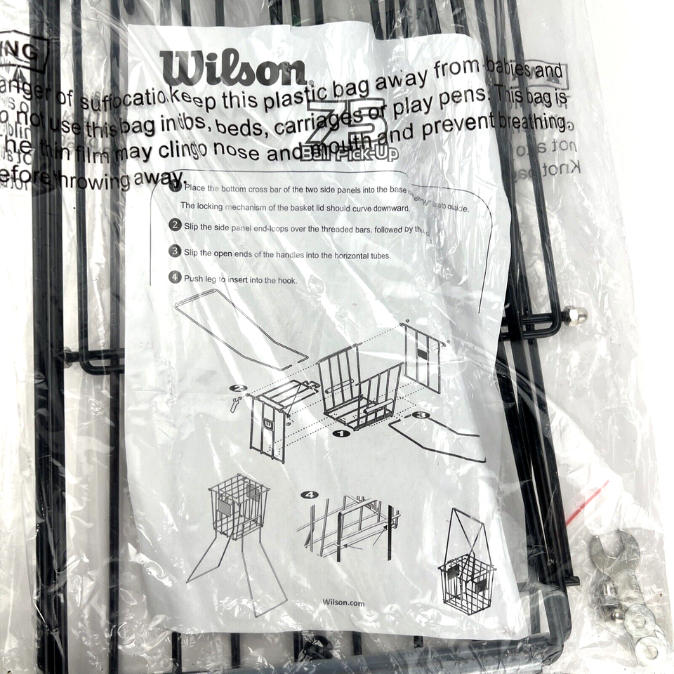 Wilson Tennis 75 Ball Pick Up Hopper Performance Play Portable NEW Open ...