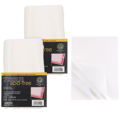 Lineco Unbuffered Acid-Free Tissue Paper 76 x 101cm (12 Pack) | eBay ...