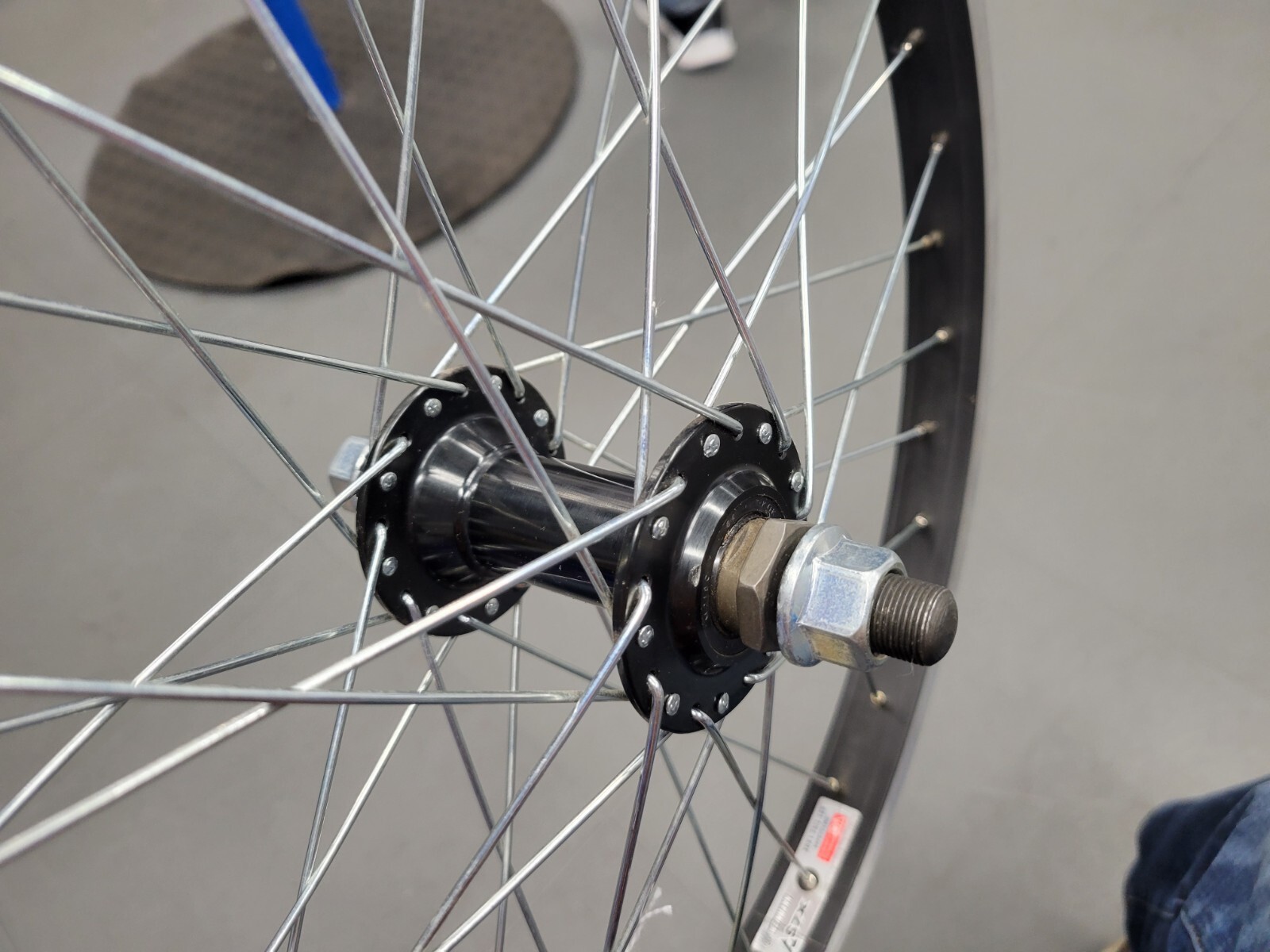 Weinmann AS7X BMX 20 " 14 mm axle front wheel silver / black 36 spoke ...