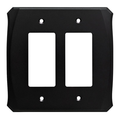 W34479-FB Double GFCI Decora Cover Plate Flat Black | eBay