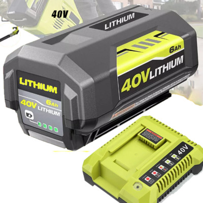 For Ryobi OP40401 40V 6000mAh Lithium-Ion High Capacity Battery OP4050 ...