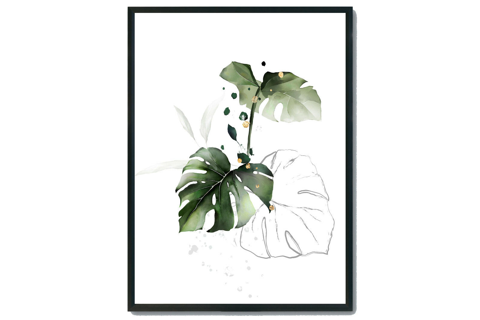 Palm leaves prints, monstera leaf wall art, home decor, tropical ...