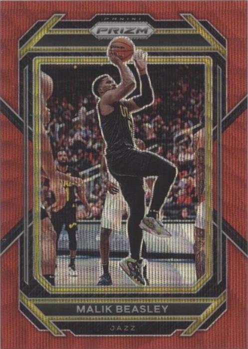 2022-23 Panini Prizm - Malik Beasley #60 Ruby Wave Prizm for sale ...