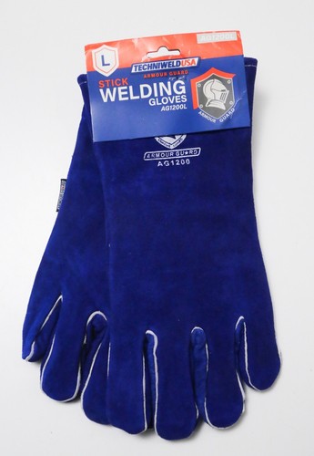 Techniweld USA Armour Guard AG1200L Stick Welding Gloves Size Mens ...