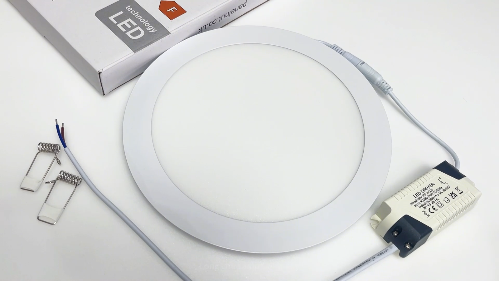 18W LED Round Recessed Ceiling Panel Down Light 6500K Cool White | eBay UK
