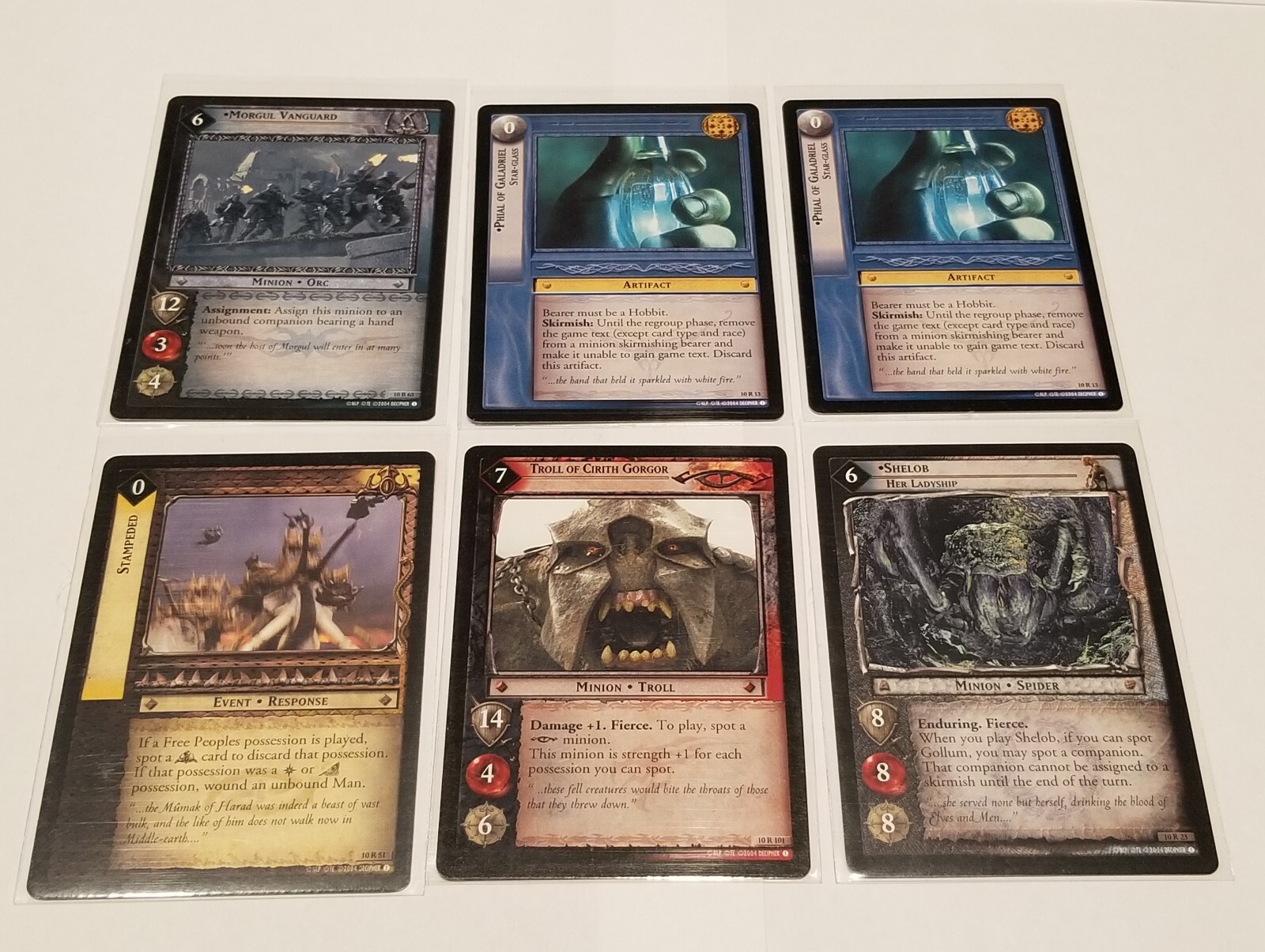 Lord of the Rings TCG Lotr Tcg Mount Doom Lot Of 6 RARE Shelob ...