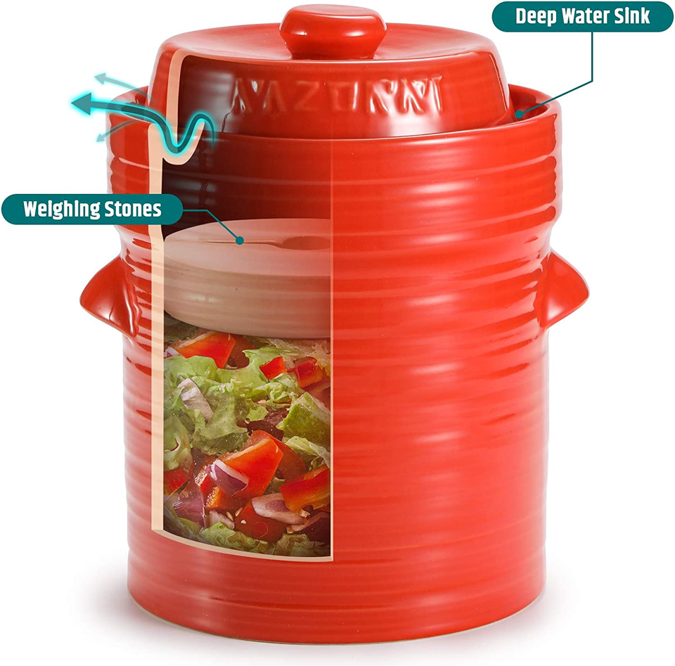 Comodo Ceramic Fermentation Crock 2 Liter 0.5 Gallon Traditional Watersealed | eBay