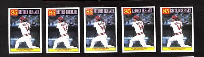 1986 Topps #206 Pete Rose 5ct Reds Baseball Card Lot 1502N | eBay
