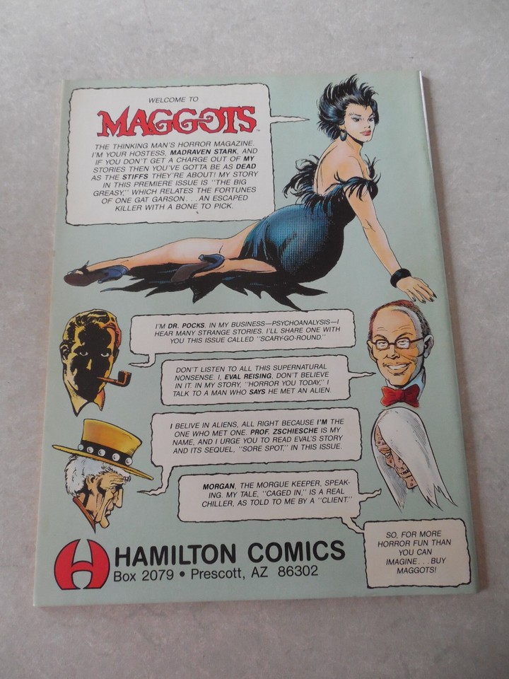 MAGGOTS Magazine #1, HAMILTON COMICS, 1991, MADRAVEN, GRAY MORROW COVER ...