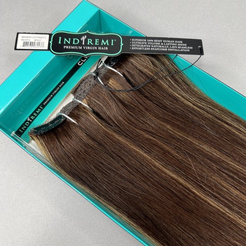 Indi Remi 9 Pc 12” Clip-in #4/27 Dark Brown & Honey Straight Human ...
