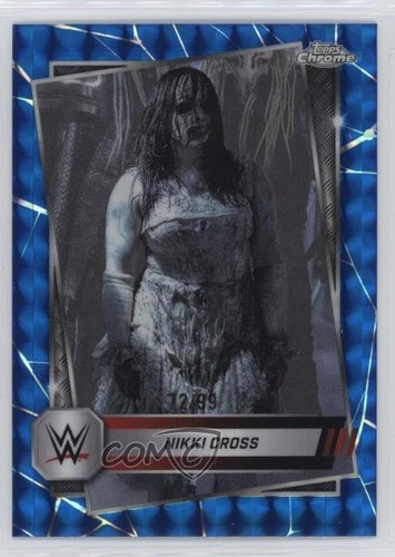 2025 Topps Chrome WWE Blue Geometric Refractor /99 Nikki Cross #75 | eBay