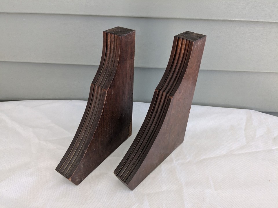 Antique Victorian Walnut Shelf Brackets Corbels Supports 6" X 8" Lot BZ ...