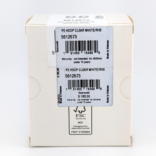 Swarovski Millenia Hoop Earrings, Octagon Cut, White, Rhodium Plated ...