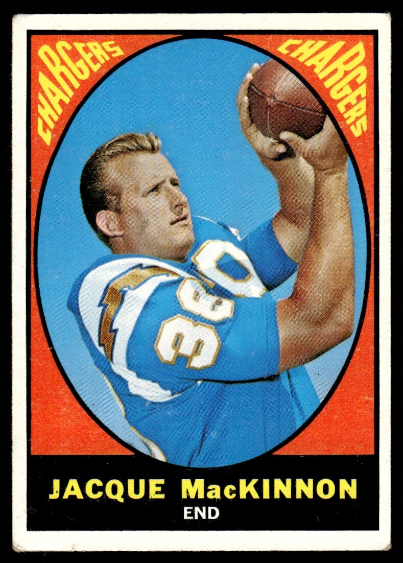 1967 TOPPS JACQUE MACKINNON C SAN DIEGO CHARGERS #124 | eBay