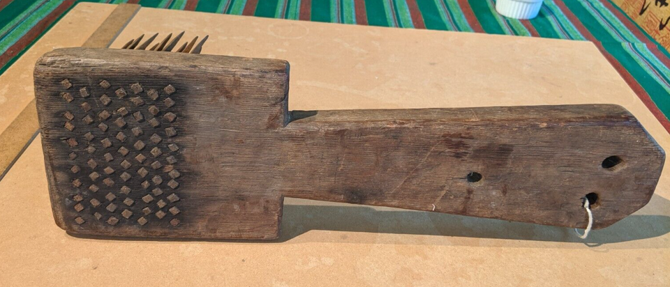 Antique Primitive Flax carding Hatchel Hand Made Farm Tool Hatchel ...