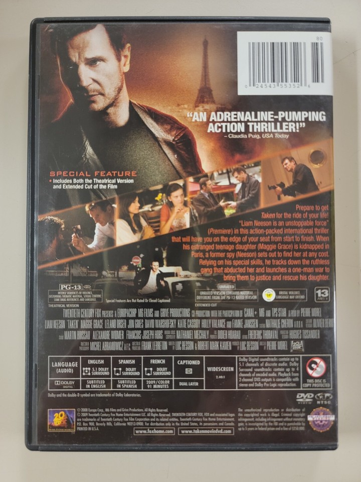 Taken (DVD, 2008) 24543553526| eBay