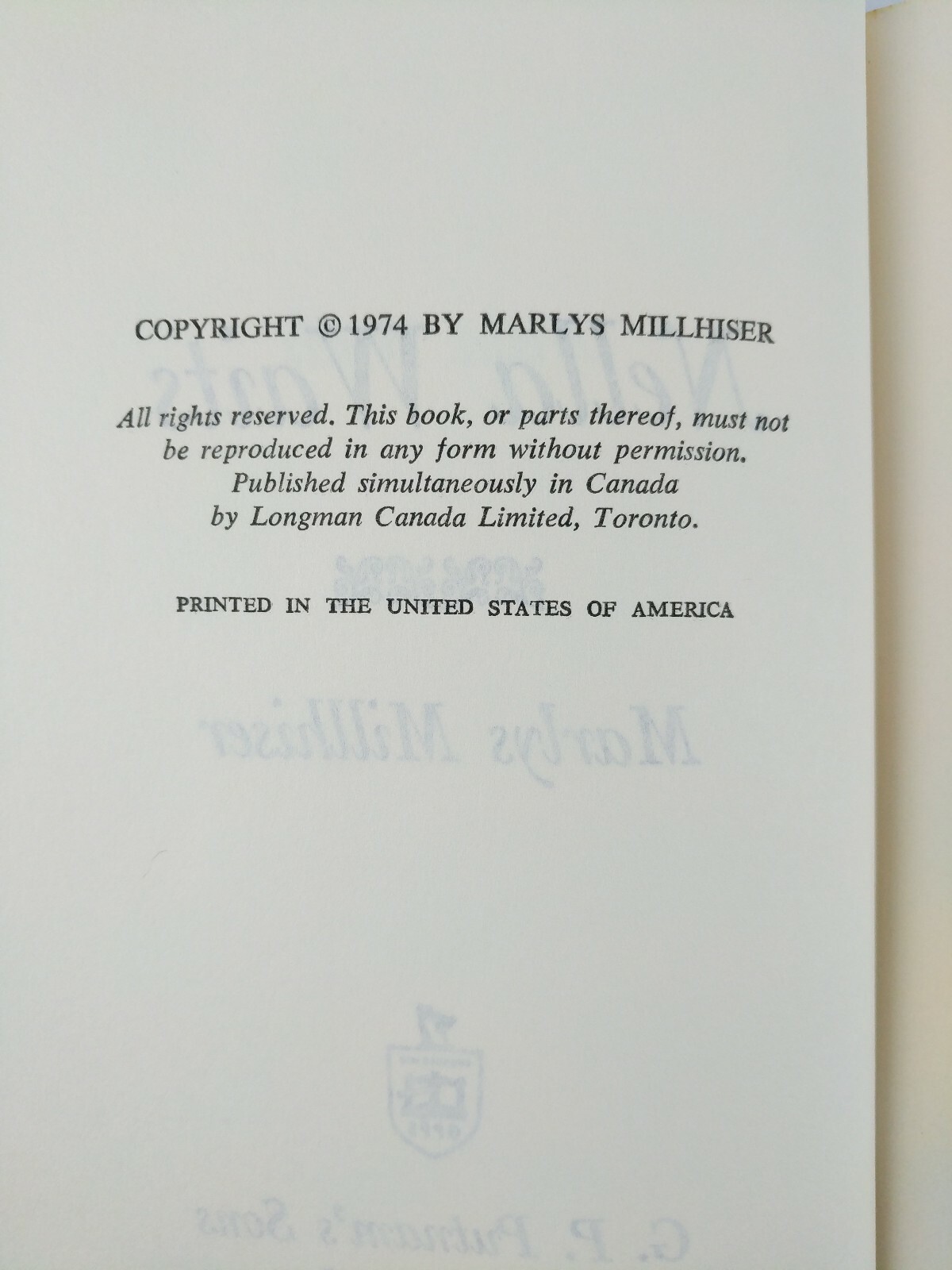 Nella Waits by Marlys Millhiser (1974-09-05) SH1C | eBay