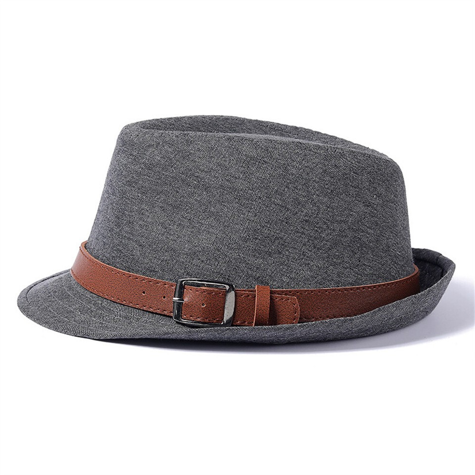 Men Classic Solid Woolen Jazz Fedora Hat Trilby Outdoor Travel Retro ...