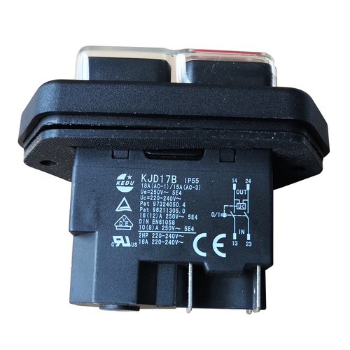 KEDU KJD17B 4-Terminals Electromagnetic Pushbutton Switches for ...