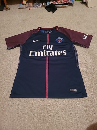 Nice 2017 Nike Paris Fly Emirates Size S Dri Fit Neymar Jr #10 Jersey ...